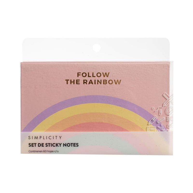 Notas Adhesivas Simplicity en Caja Arcoíris - Simplicity