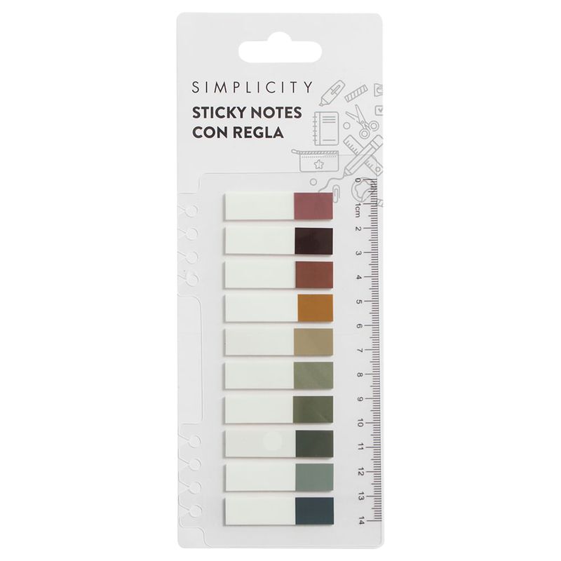 Notas Adhesivas Simplicity Banderines Tierra x 10 un - Simplicity