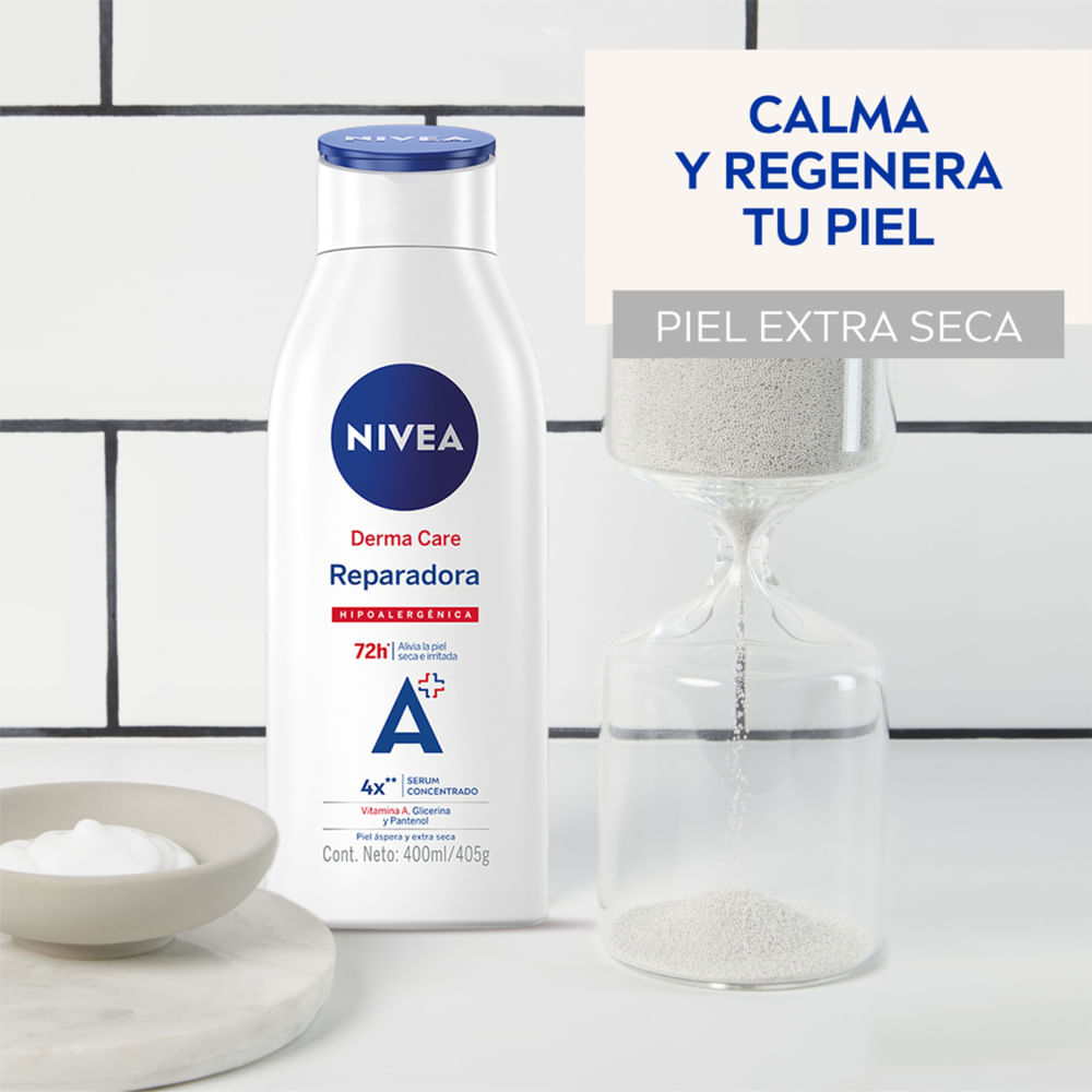 Crema Corporal Hipoalergénica Nivea Derma Care Reparadora Intensiva para Piel Extra Seca x 400 ...