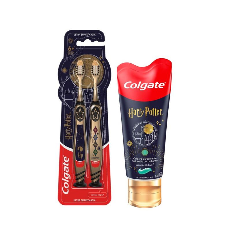 Combo Colgate Harry Potter: 2 Cepillos + Crema Dental - Simplicity